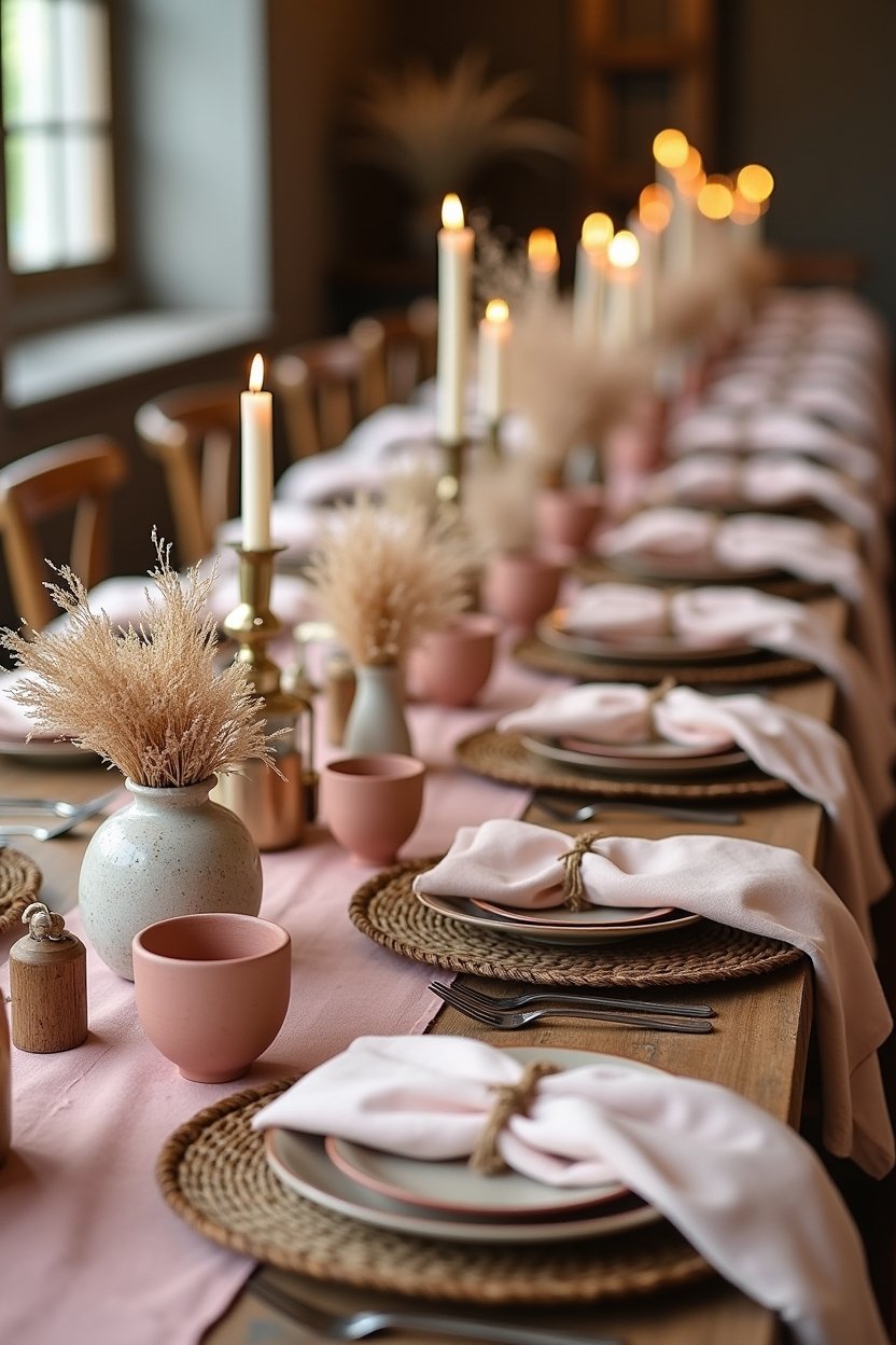 15 Blush Pink Table Setting Ideas - Homey Styles